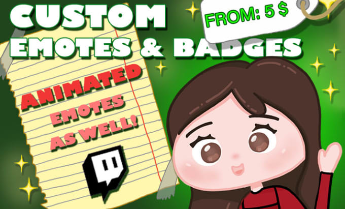 Draw You Custom Twitch Emotes Panels Sub Badges Other Graphics And