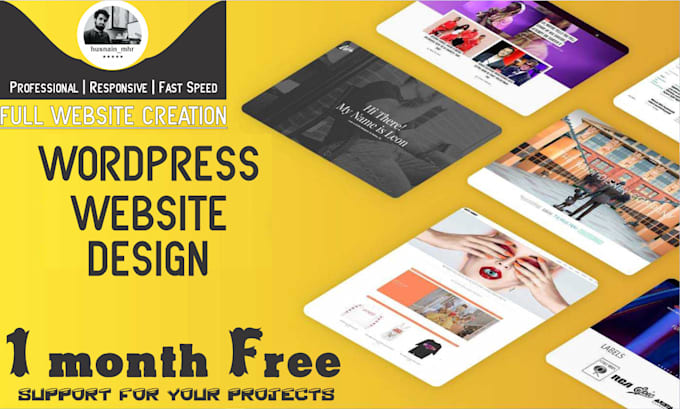 Design wordpress responsive website for your business by Husnain_mhr | Fiverr