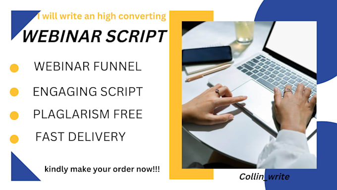 Create a perfect webinar funnel and script by Collinwrite | Fiverr