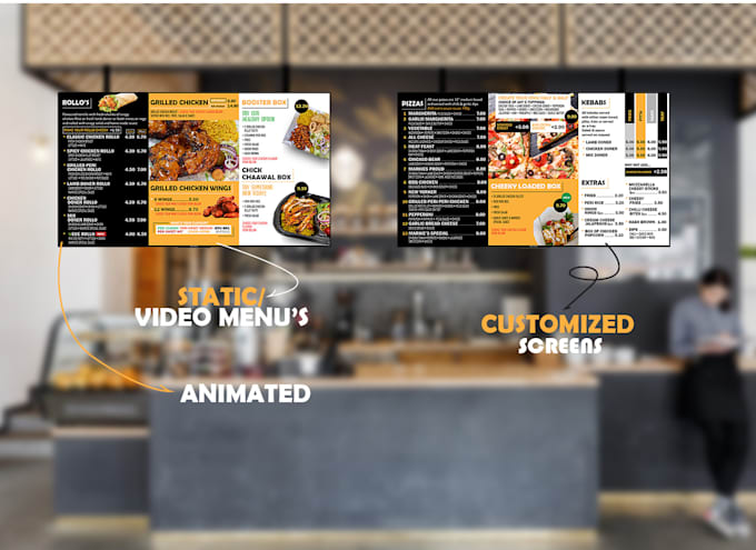 Design modern digital menu, animated menu by Behrozali516 | Fiverr
