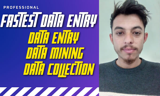 Do fastest data entry in one day,internet research by Imranbutt962 | Fiverr