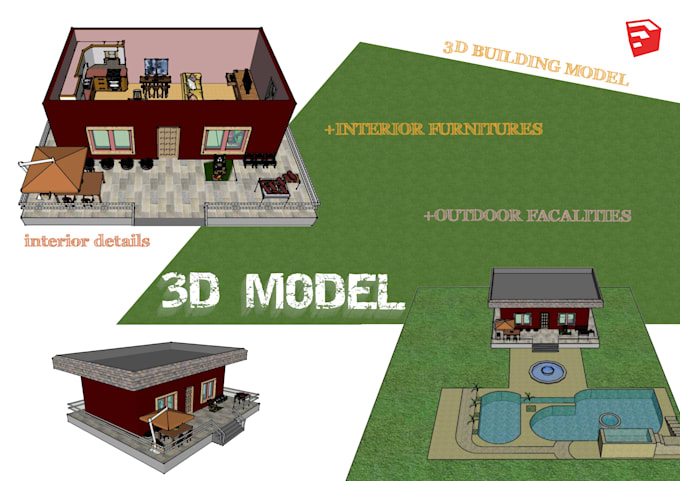 3d digital model based on your 2d drawings by Nicmaozturk | Fiverr