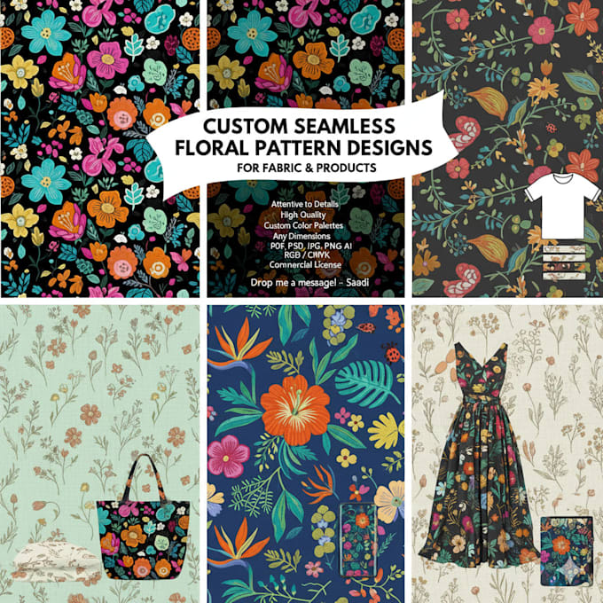 Do seamless floral pattern design by Mockup_bysaadi | Fiverr