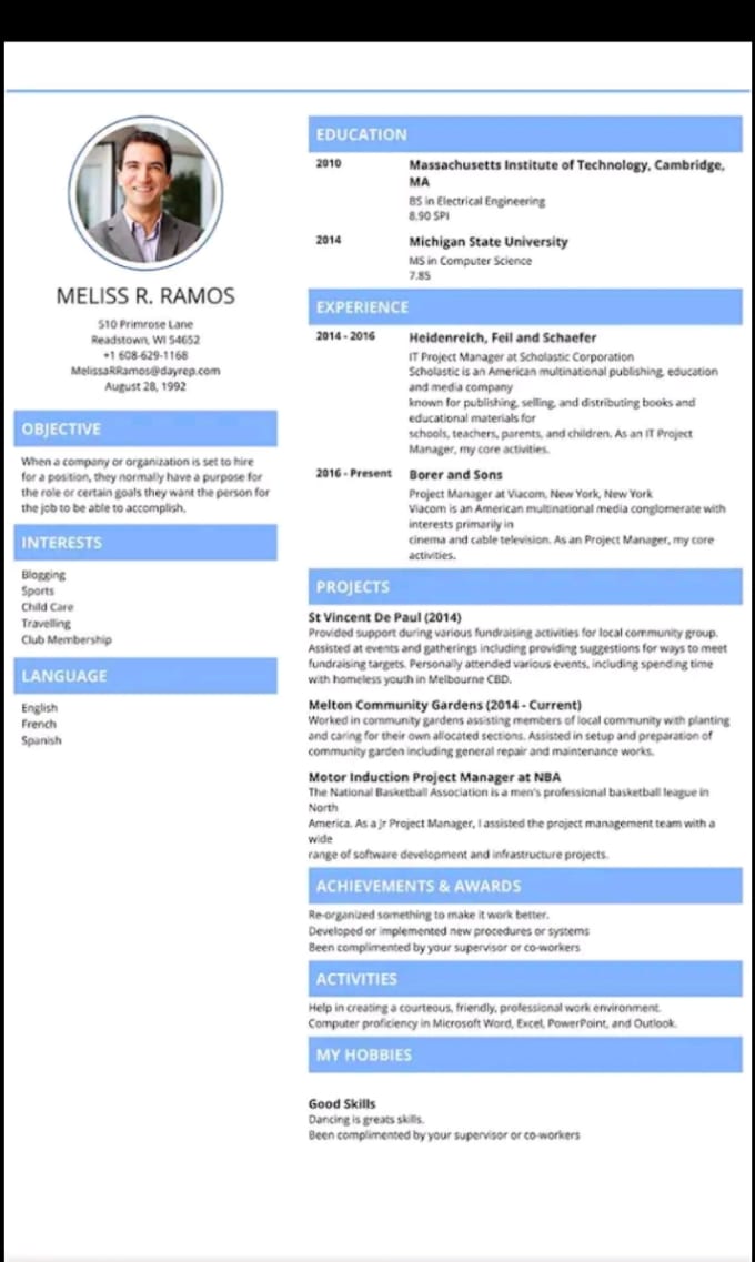 Build professional looking resume, resume builder, cv maker by Biggesthit2021 | Fiverr
