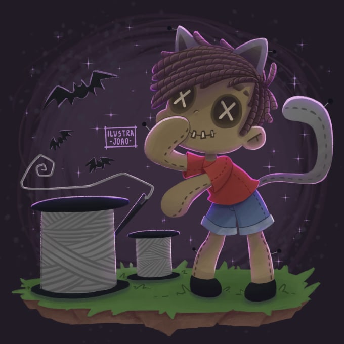 Draw your character as cute horror by Ilustrajoao | Fiverr