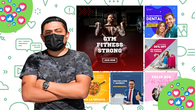 Create stunning instagram and facebook post designs for you by Adrianbalam | Fiverr