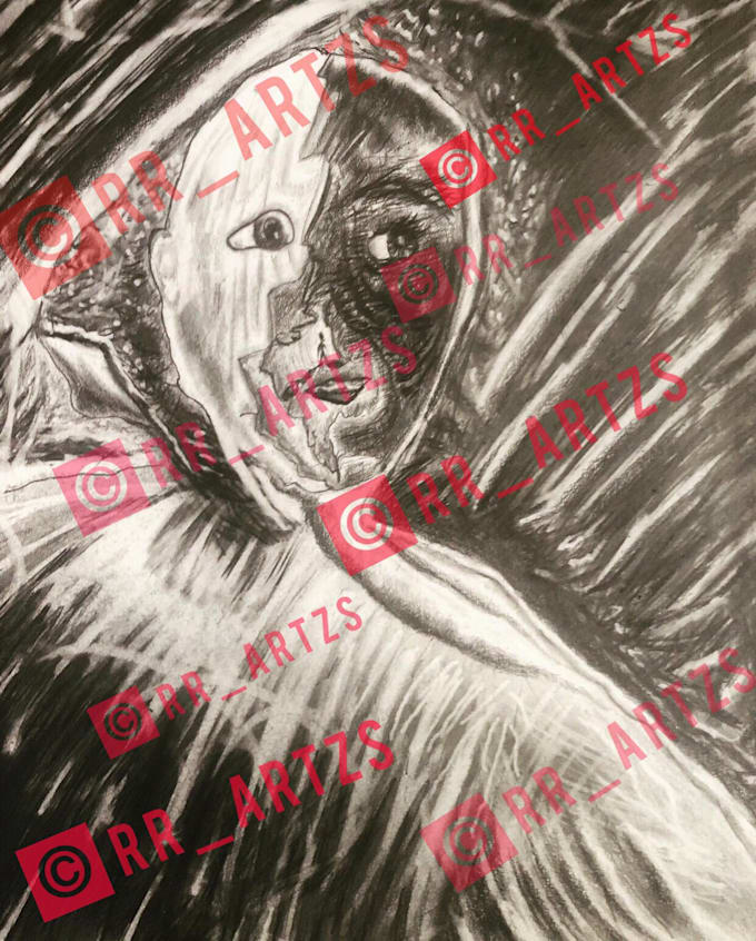 Draw graphite portraits, or anything abstract by Ryanfbmali | Fiverr