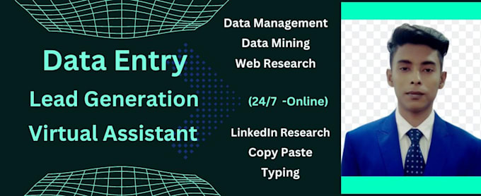Do lead generation data entry virtual assistant web research by Monjurulislam13 | Fiverr