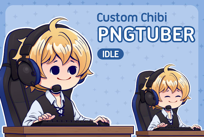 Create a cute chibi pngtuber avatar for your stream by Beatzmrl_art ...