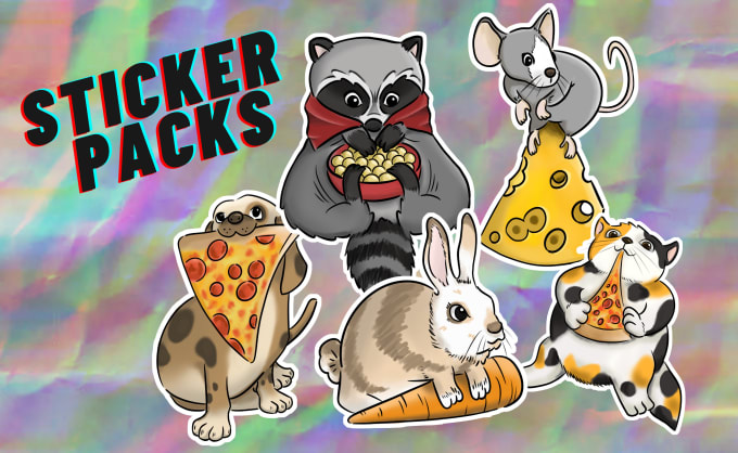 Create awesome sticker packs custom design by Duskstd | Fiverr