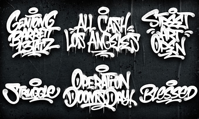 Make graffiti tag with spray paint textures for your logo by ...