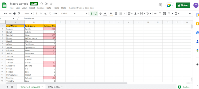 Data clean up using formulas by Artimstic | Fiverr