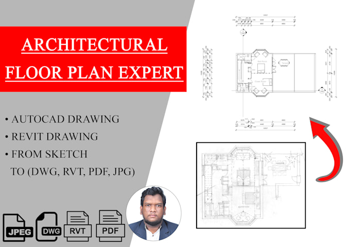Draw superb 2d architectural floor plan in revit