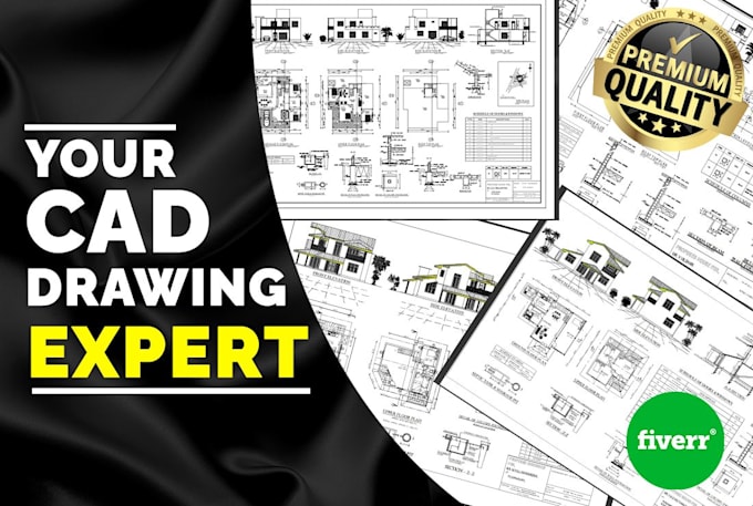 Hacer dibujos cad de planos de planta, diseños 2d, dibujos de secciones