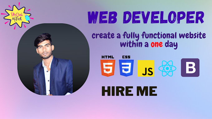 Your Web Developer Reactjs Javascript Html Cssbootstrap By Soaibakhtar Fiverr