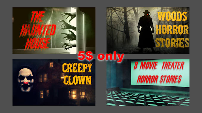 Design your horror thumbnails by Don90studio | Fiverr