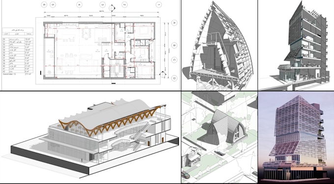 Make buildings in revit and provide enscape renders with drawings by Kamranidesign | Fiverr