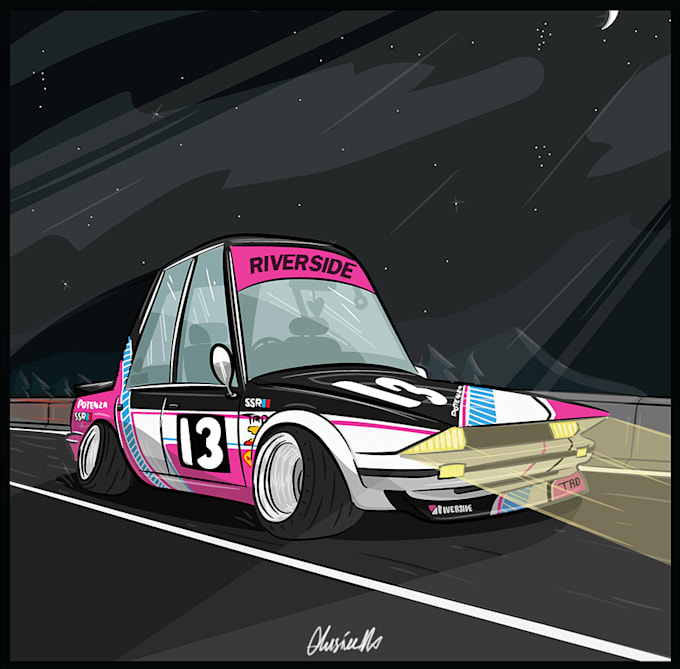 Turn your cars into chibi cartoon cars by Haggisbandit | Fiverr