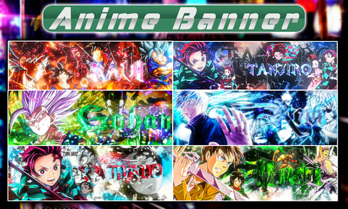 Make anime banner, header and profile picture for youtube, twitch ...