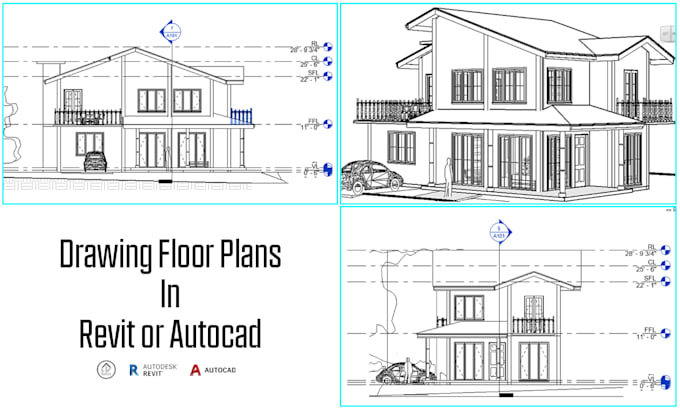 Draw your floor plan in revit architecture and autocad by Wazuwiz | Fiverr
