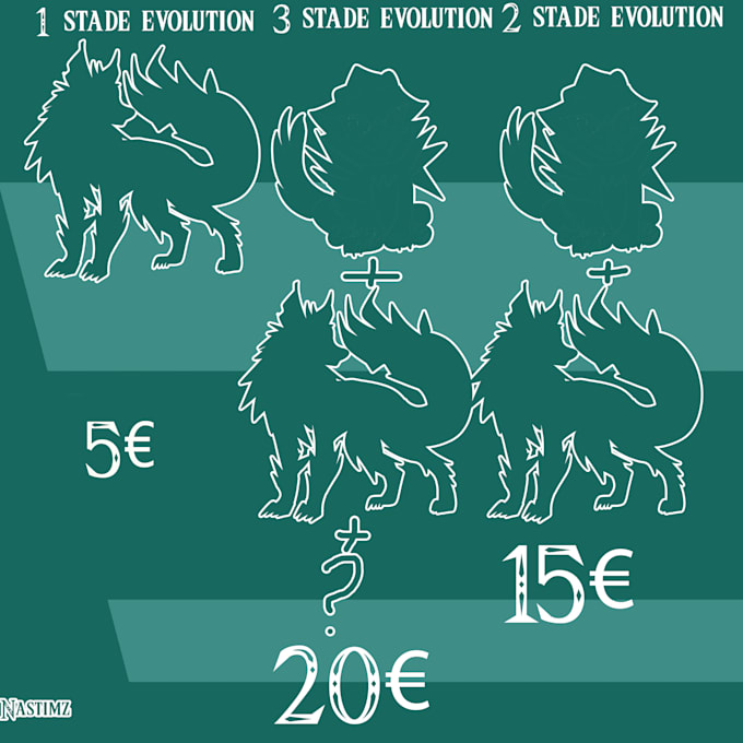 Draw your own custom fakemon in the poekmon style by Nastimzz | Fiverr