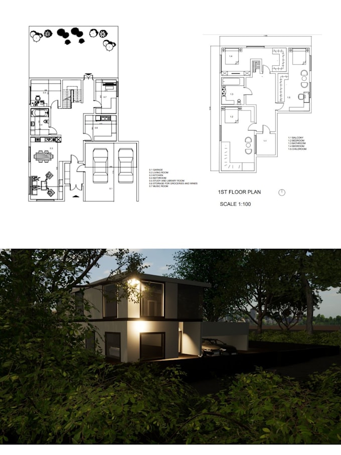 Model your floor plans to realistic images by Talyacan | Fiverr