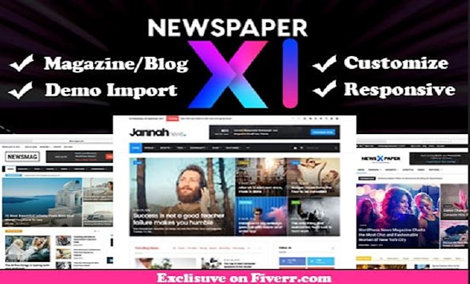 Customize newspaper, jnews theme, blog website in 3 days by Online_khan ...