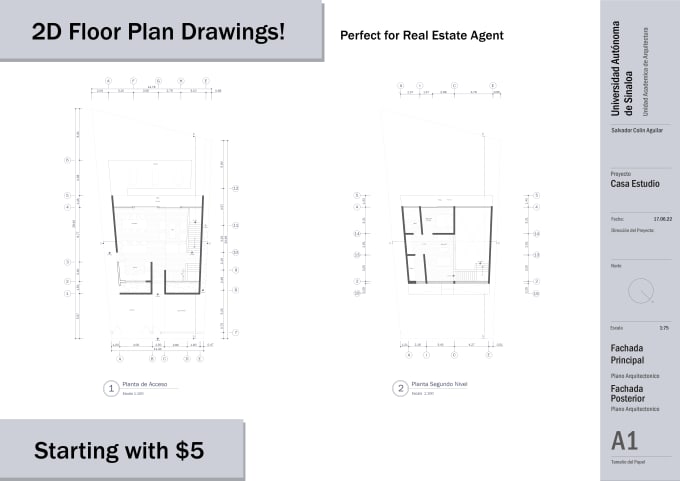 Redraw your floor plan sketches for real estate agent by Salvadorcol ...