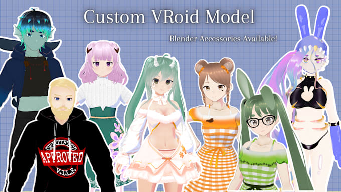 Create a custom vroid model for you by Mintiiee | Fiverr