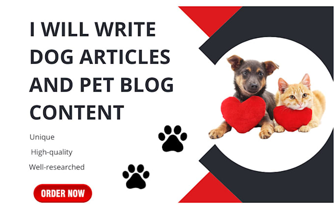 Write dog articles and pet blog content by Contentdeck | Fiverr