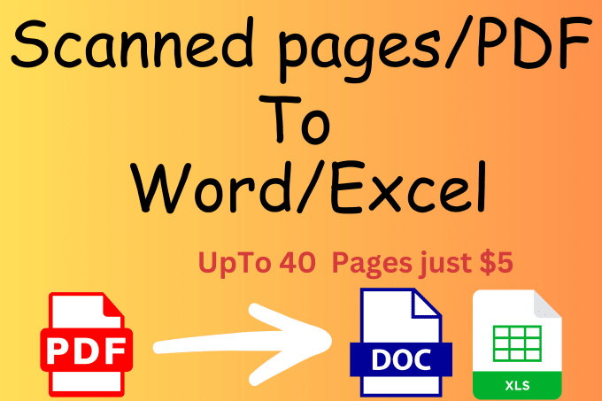 Convert pdf,scanned documents to word,excel by Cutiihana | Fiverr Convert pdf,scanned documents to word,excel by Cutiihana | Fiverr