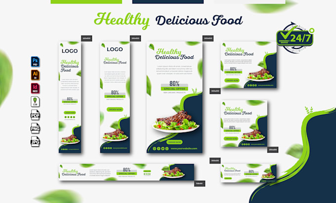 Design display ads web ads google display ads website banner multiple ...