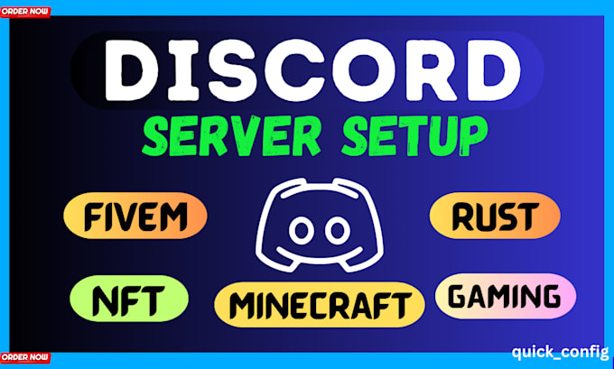 Setup custom rust,minecraft,fivem, nft or gaming discord server by ...
