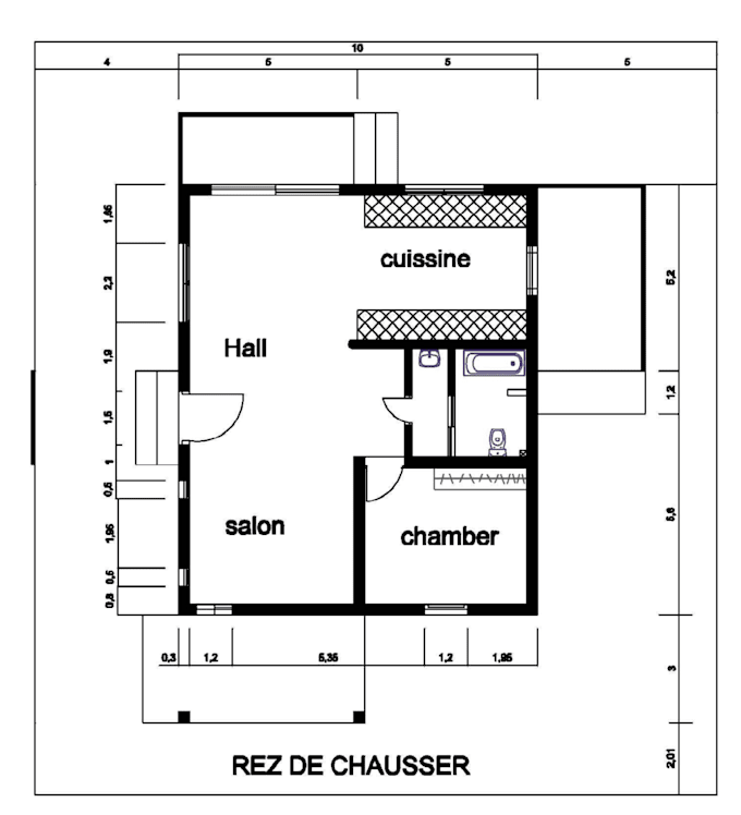 Design draw floor plan in autocad 2d and from pdf and image by Zou2000 ...