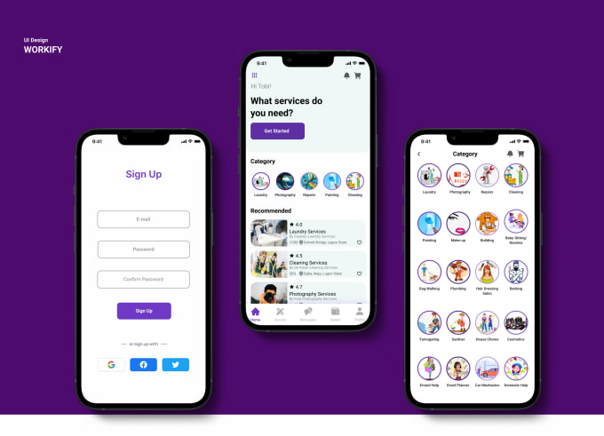 Design ui ux mobile app and desktop app by Tobiblaq | Fiverr
