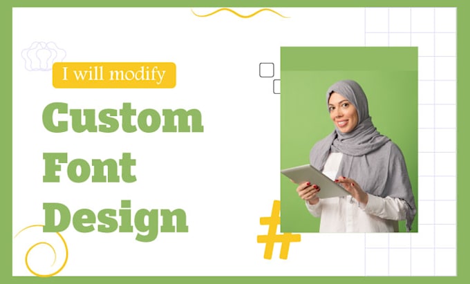 Modify accurate hand lettering custom font design for your business by ...