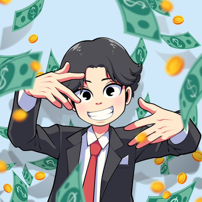 Draw a cartoon or anime profile picture for you by Originilustrasi | Fiverr