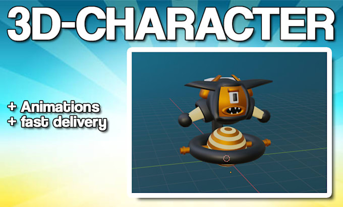 Create a 3d game character for your game by Hionkt | Fiverr