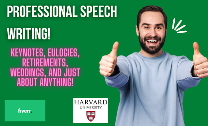 Do professional speech writing for you by Rossrick2006 | Fiverr