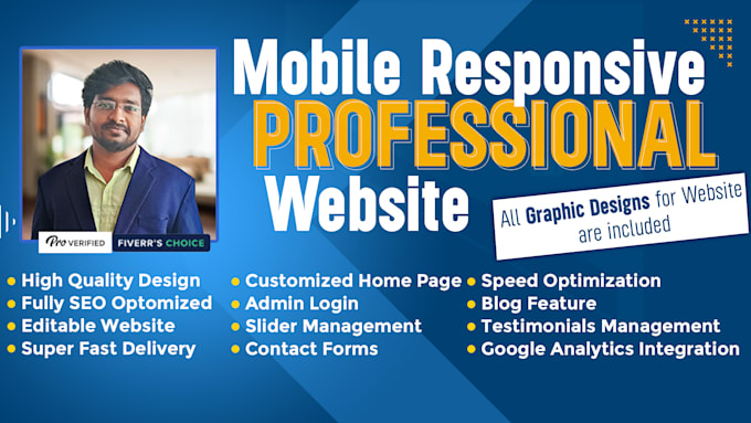 Design professional mobile responsive website with seo by ...