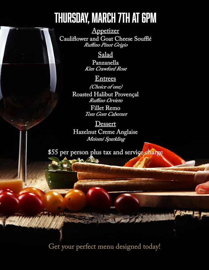 Create a beautiful menu for your restaurant by Erinsue1313 | Fiverr