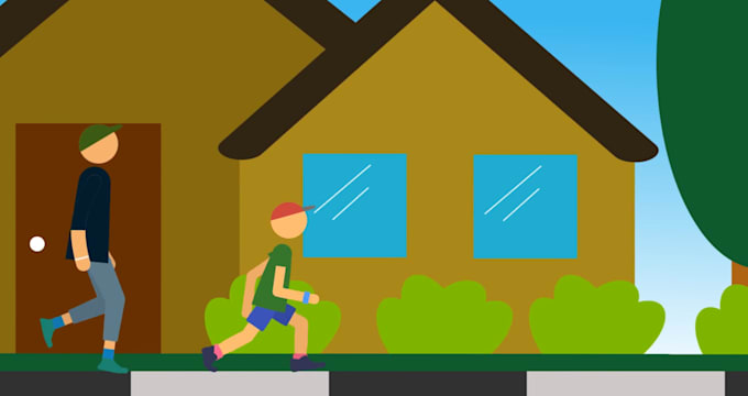 Make a 2d cartoon, loop, gif, original animation video by Nestorvolf ...