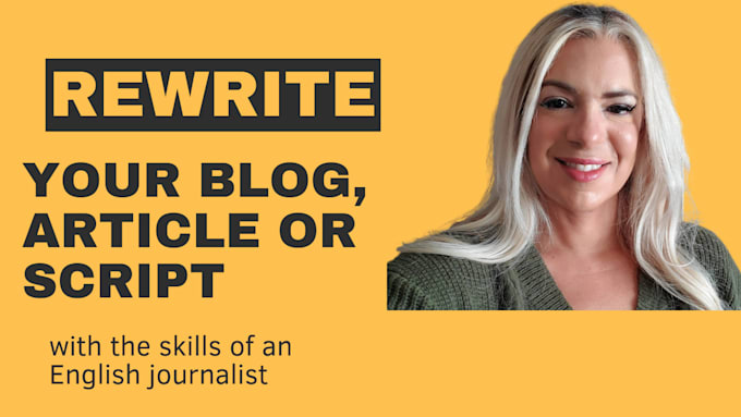 Rewrite your document, article or blog by Ageleg | Fiverr