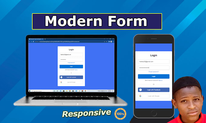 Increase your email subscribers by having modern form design by Habibufasaha | Fiverr
