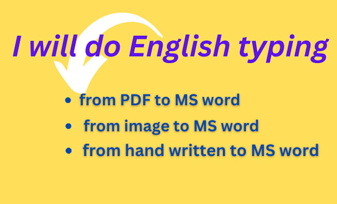 Do english language typing very fast and accurate by Mrdoctor333 | Fiverr