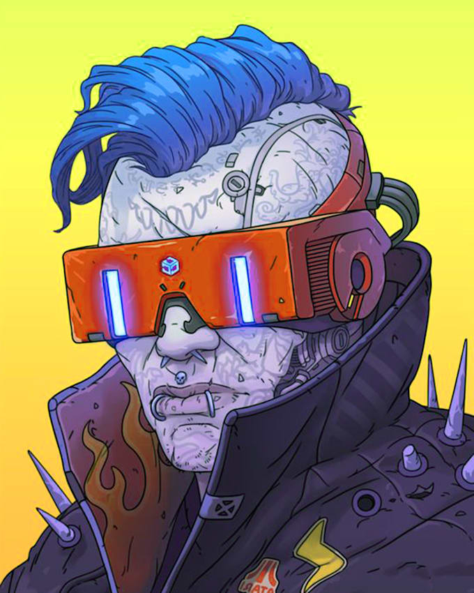 Draw cyberpunk art illustration for you by Alizearensburg | Fiverr