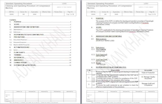 Write sops, bmr, bpr for industry by U_ecd7c0af95f1 | Fiverr