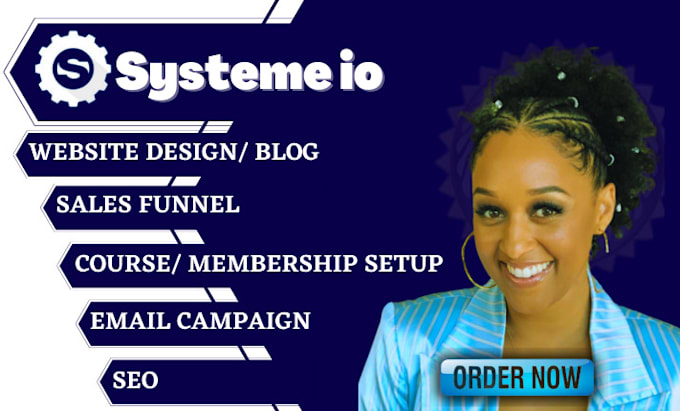 Do systeme io website, sales funnel, landing page, automation and blog ...