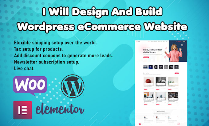 Design and build ecommerce website with elementor builder by Good_coder | Fiverr