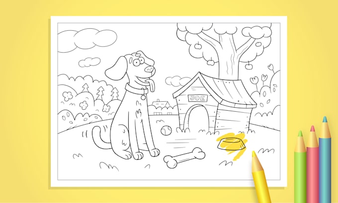 Draw original coloring book pages for children by Bananya_art | Fiverr